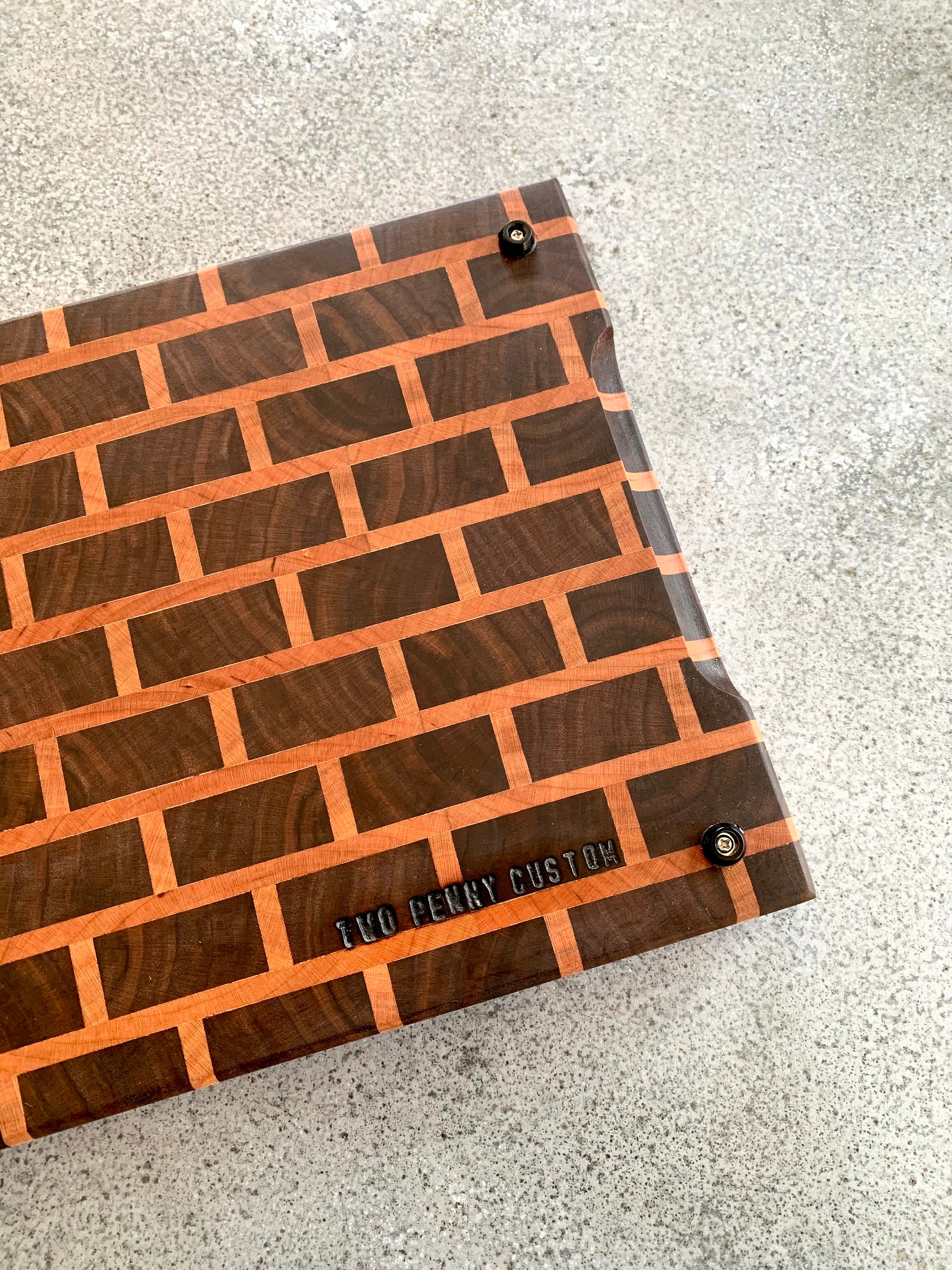 Black Walnut Brick Pattern End Grain Cutting Board Wooden | Etsy