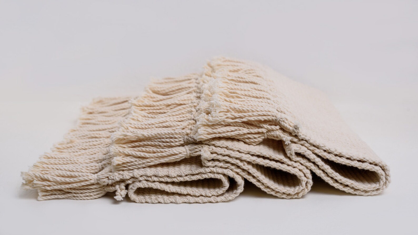 Handmade Cotton Placemats With Tassels Set of 6 Natural - Etsy