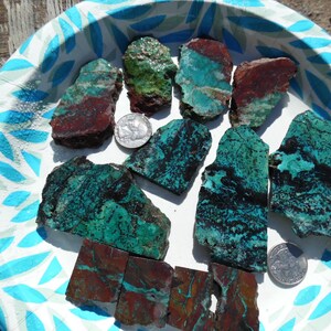 12 Slabs of Chrysocolla From Arizona - Etsy