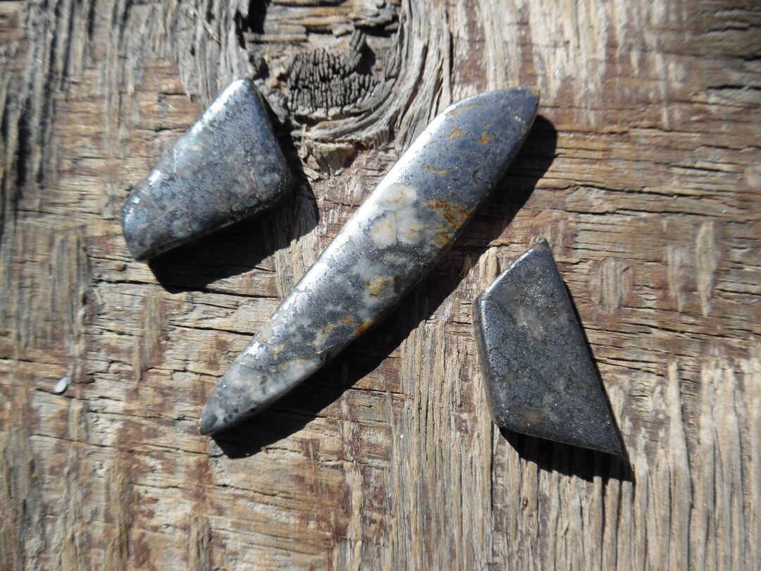 3 Native Silver Designer Cabochons From Cobalt, Ontario Canada. - Etsy