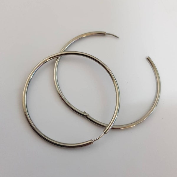 Hypoallergenic Titanium Hoop Earrings - Etsy