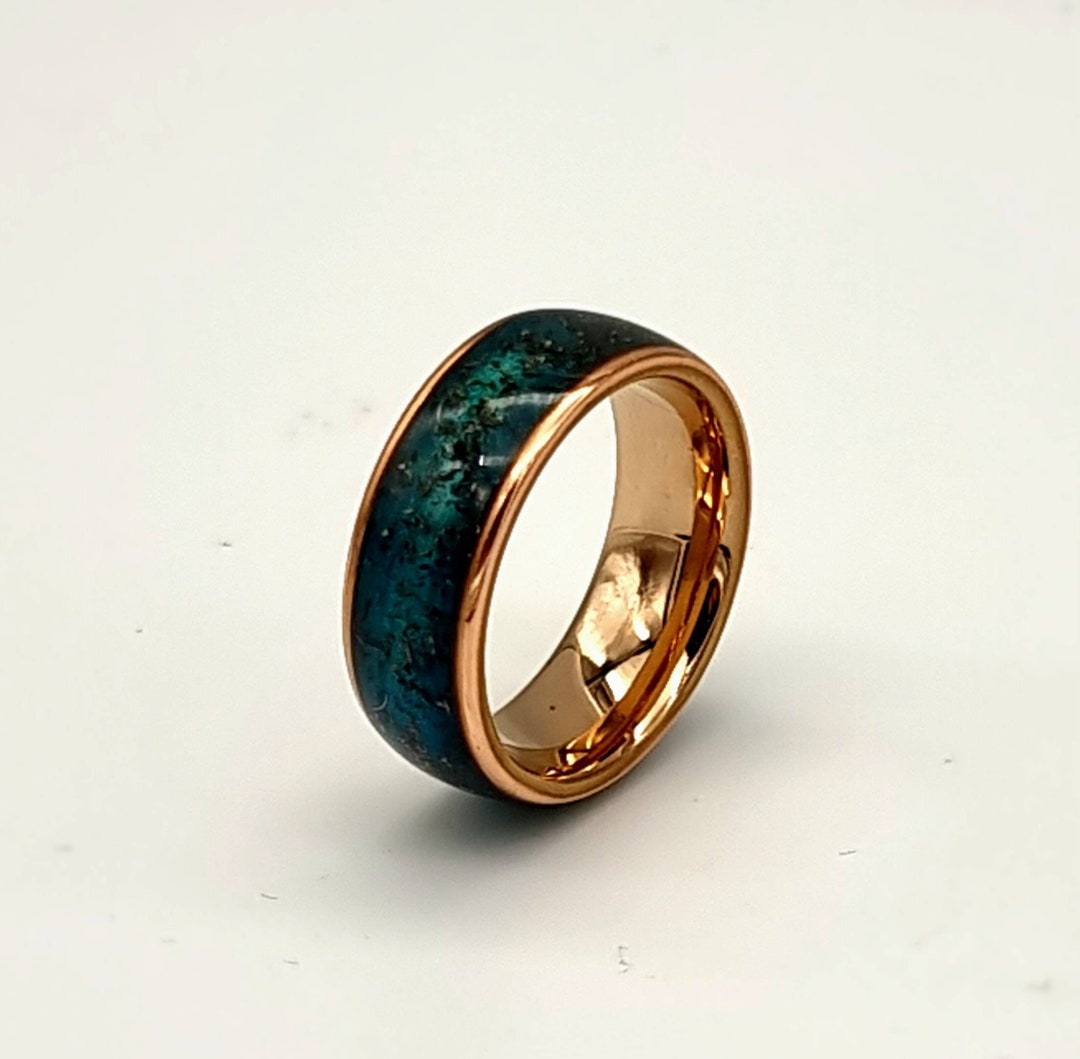 Handmade Meteorite Copper Ring. Set With Genuine Meteorite Dust - Etsy