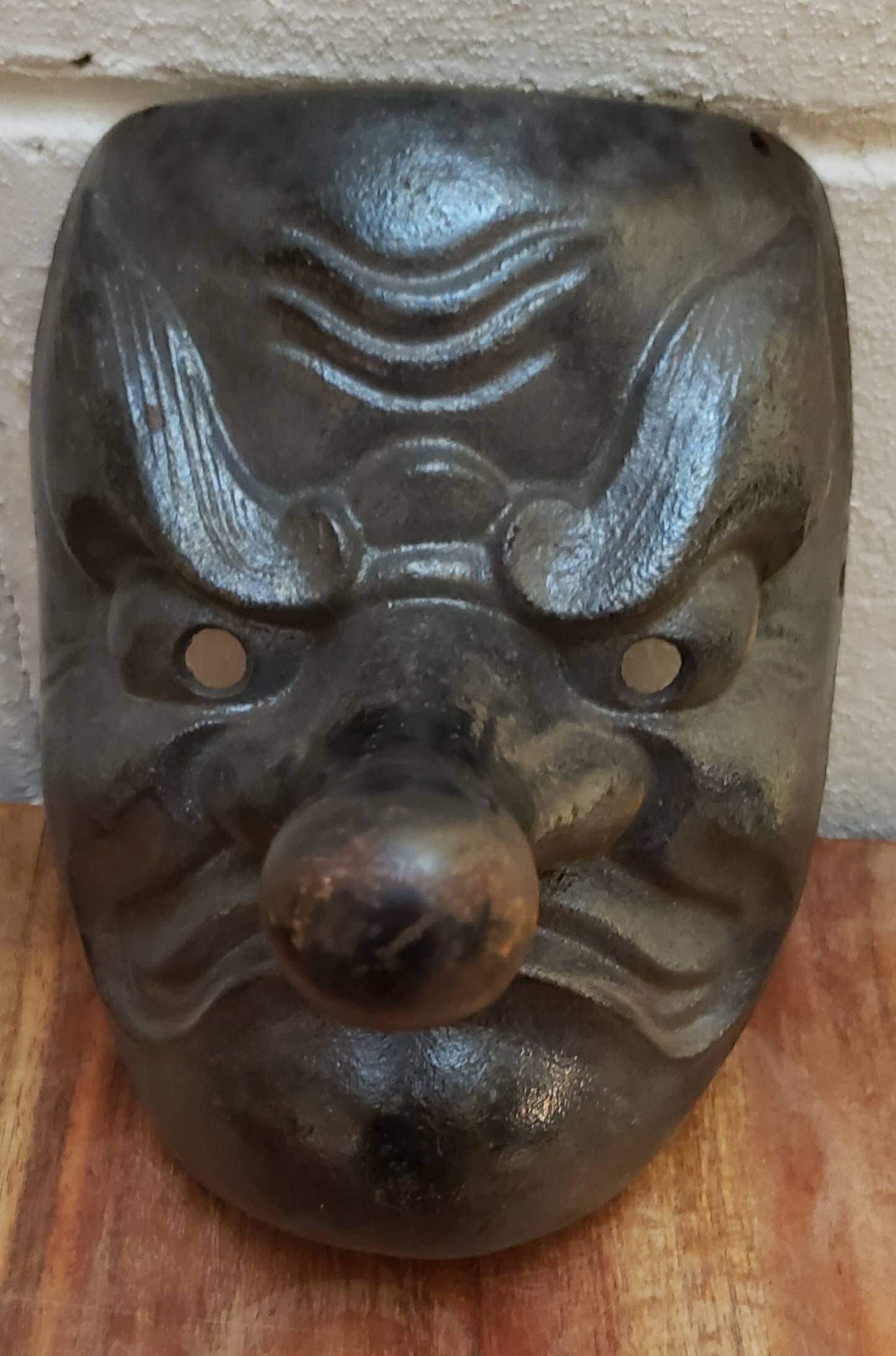 Vintage Cast Iron Mask Japanese - Etsy