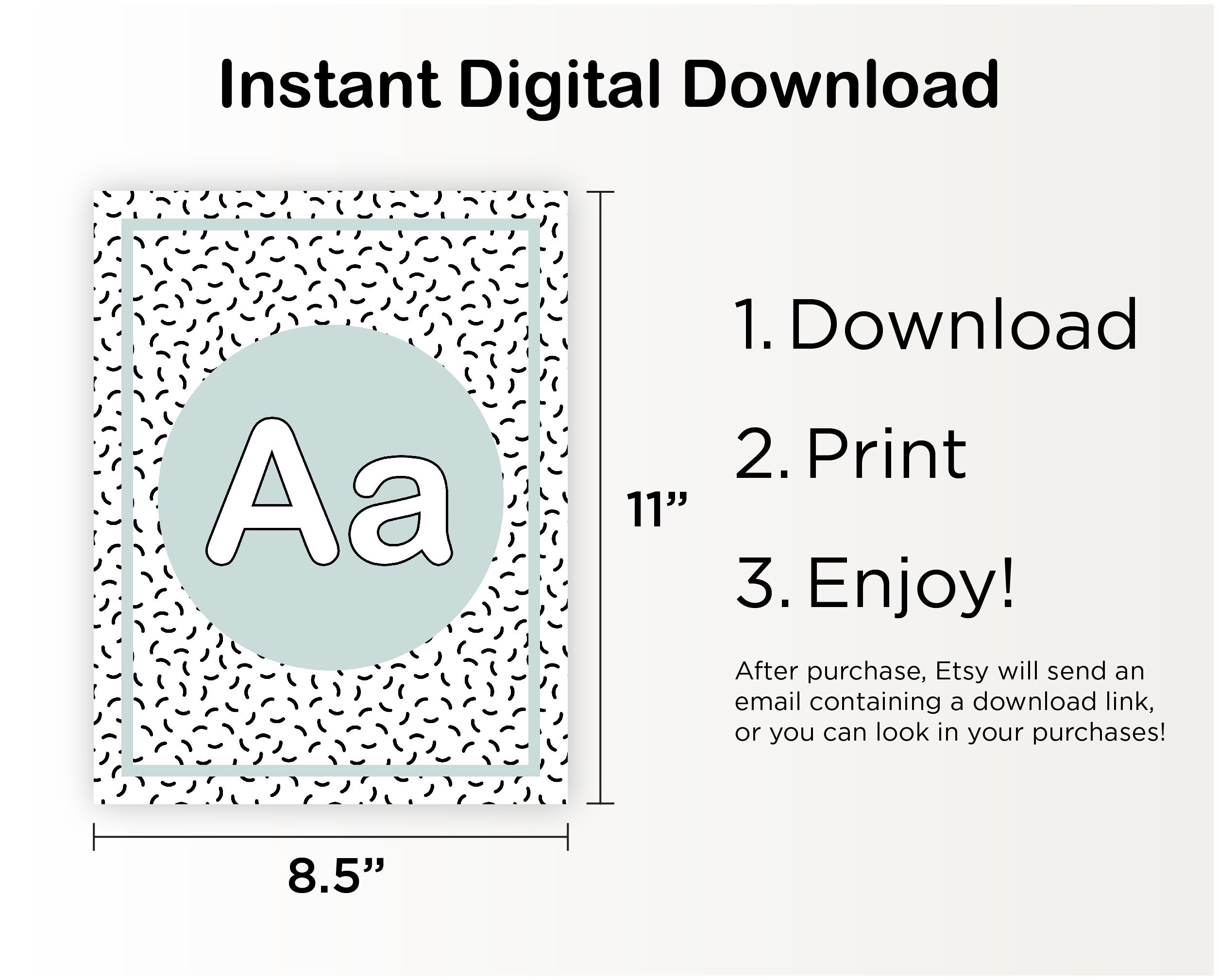 Printable Alphabet Poster Pack | Set of 26 Downloadable Jpgs | ABC ...