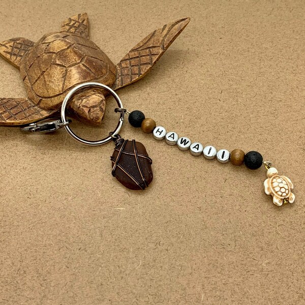 Sea Glass Keychain - Etsy