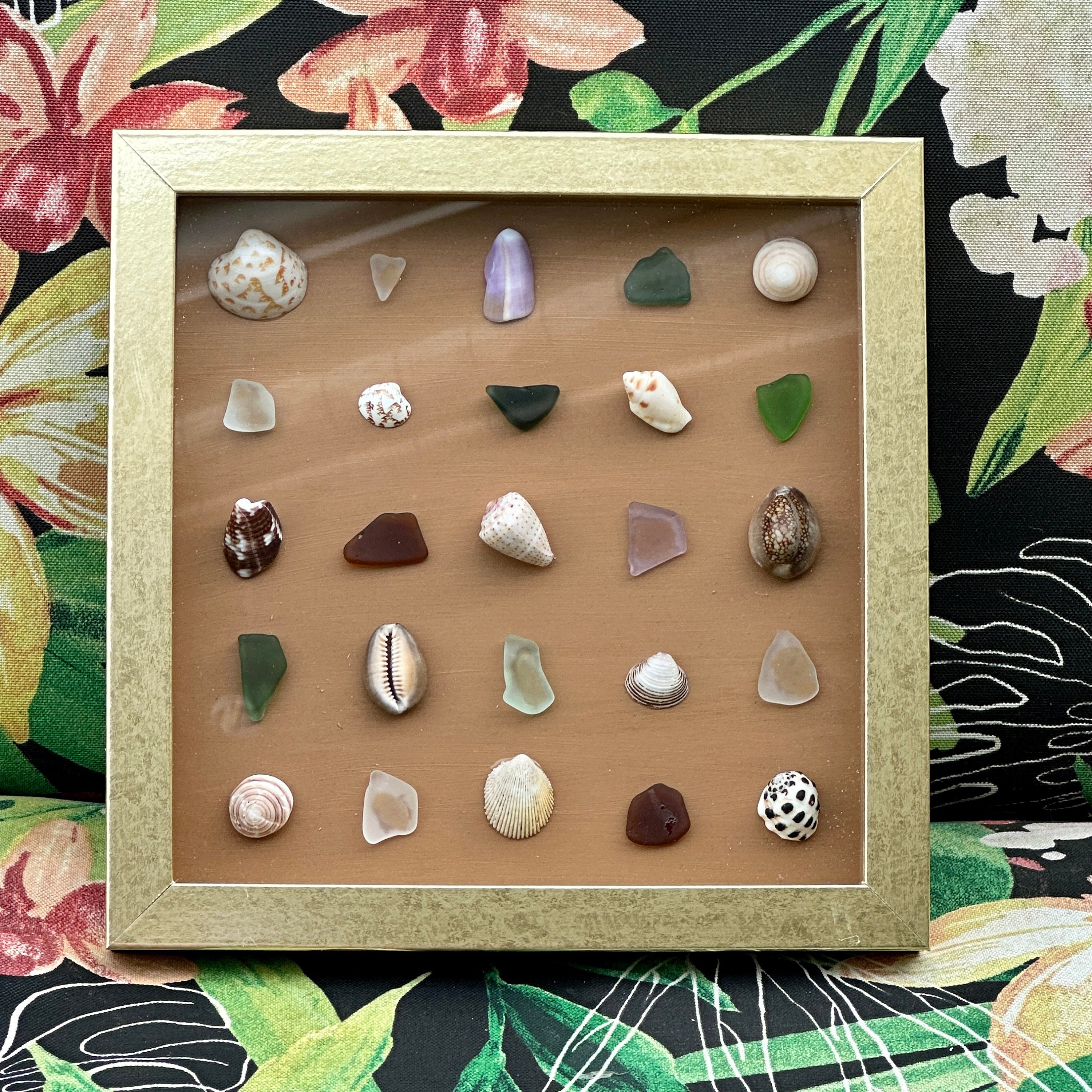 Maui Sea Shell Shadow Box, Sea Glass Shadow Box, Handmade on Maui ...