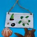 Sea Turtle Art, Sea Glass Sailboat Art, Beach House Décor, Genuine Sea ...