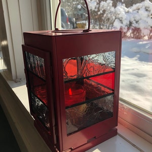 Original Handmade Stained Glass Panels in Manufactured Red Metal ...