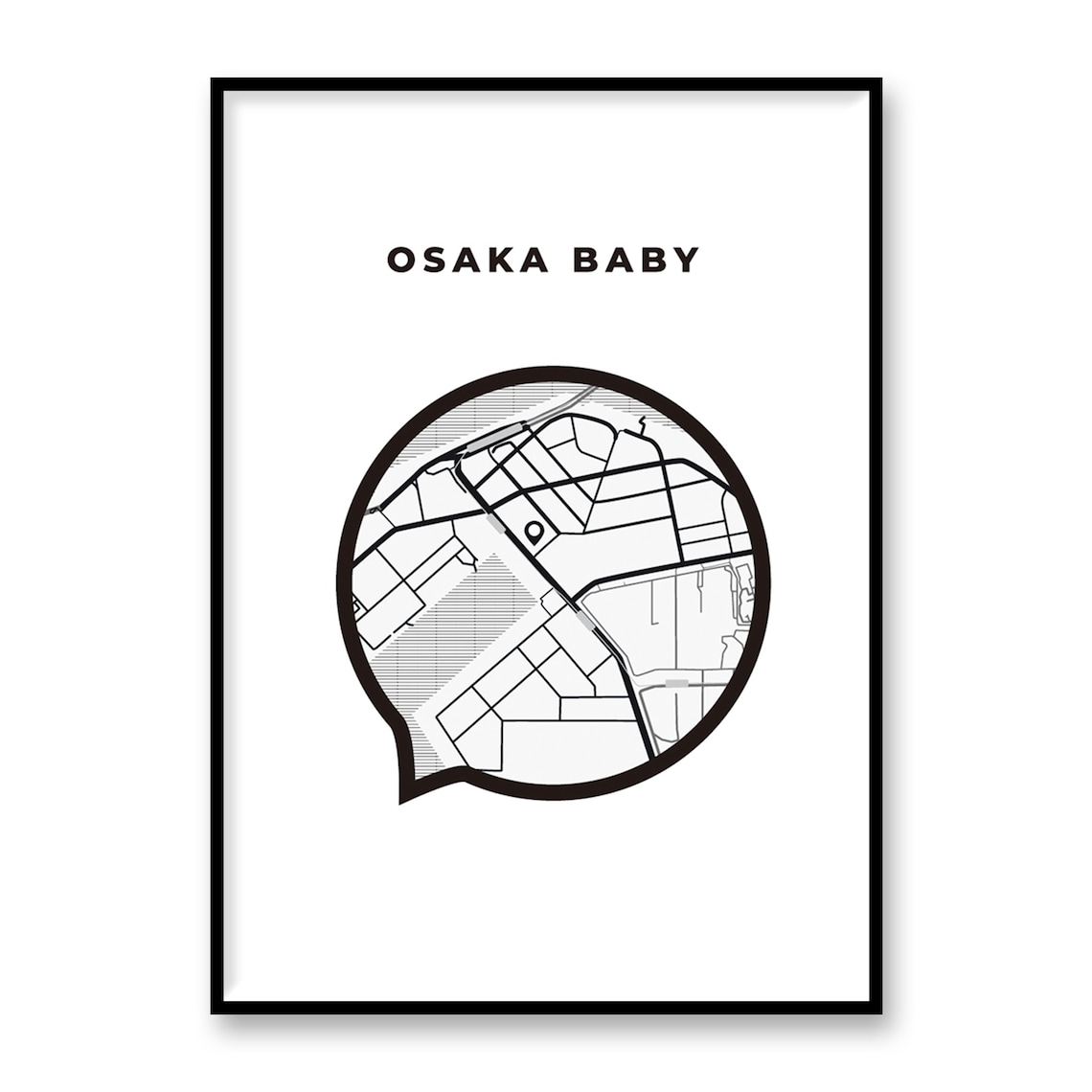Osaka City Map Art Print Map Poster Printable Instant | Etsy