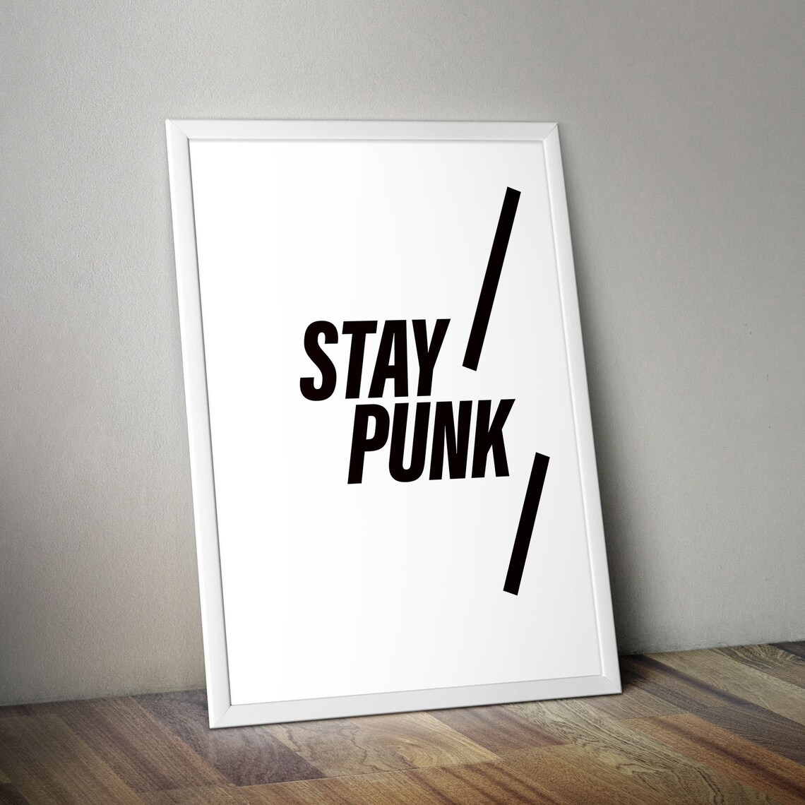 Stay Punk Typography Wall Art Rock Chic Art Print Printable | Etsy