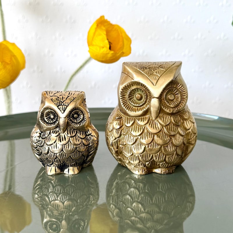 Owl Paperweight Brass - Etsy