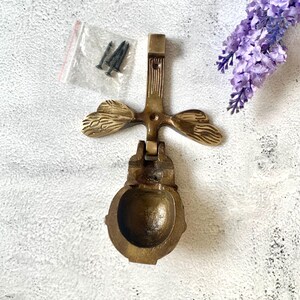 Brass Bumble Bee Door Knocker for Front Door in Black Antique Duo ...