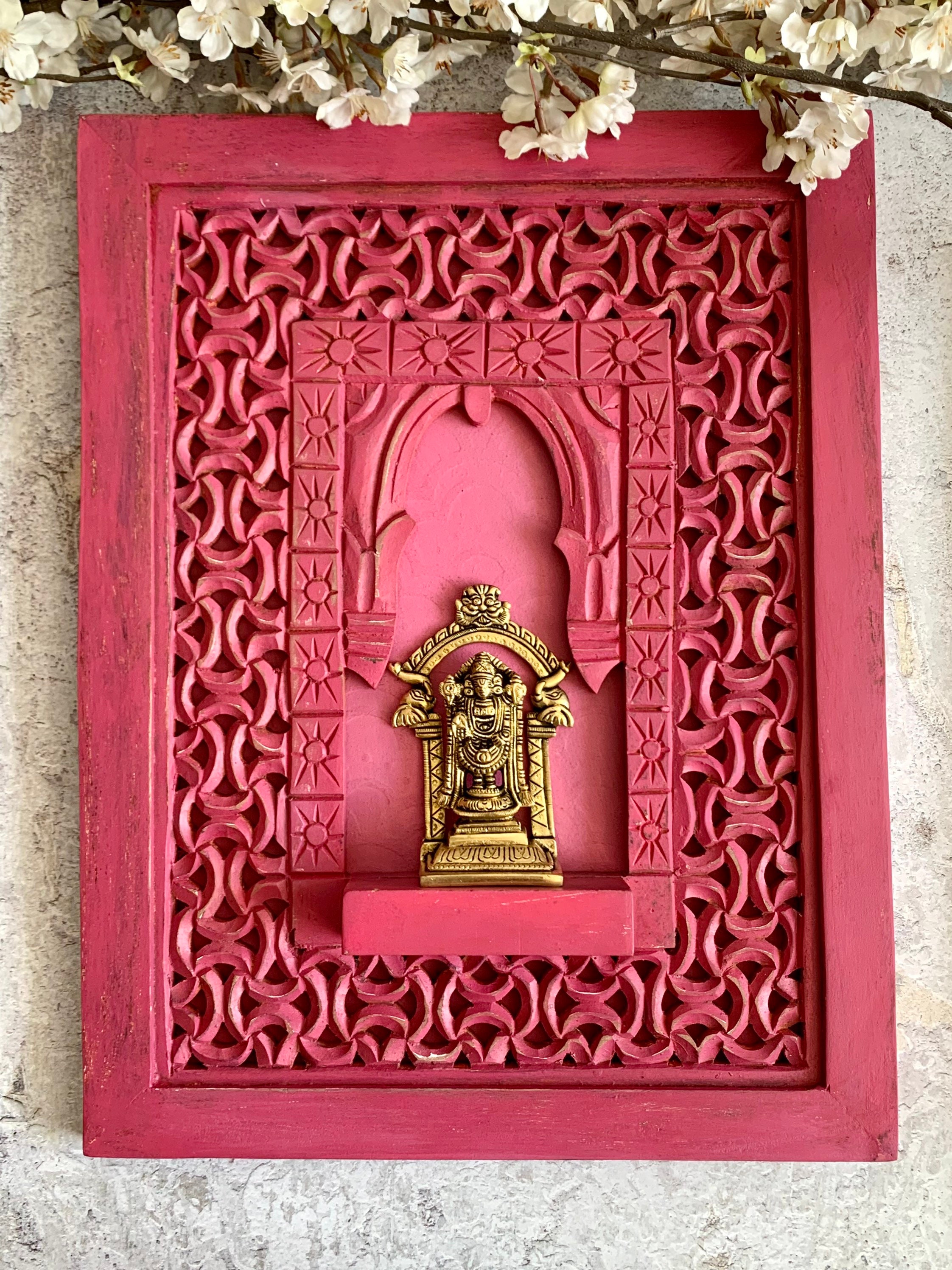 Pair of Distressed Wooden Wall Hanging Frames With Brass Lord - Etsy