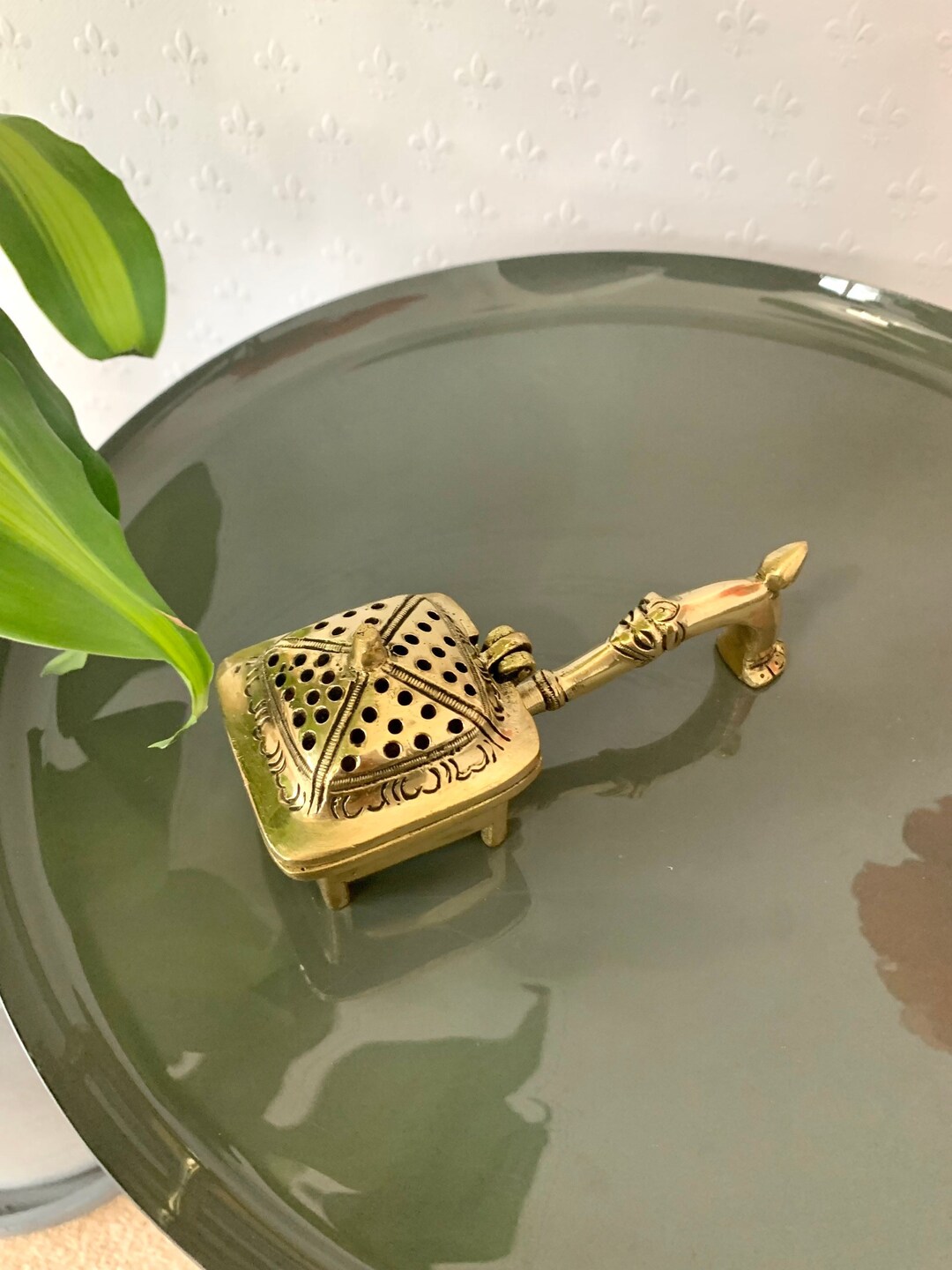 Brass Incense Burner Dhoop,brass Diya,brass Puja Dhoopdani,handmade ...