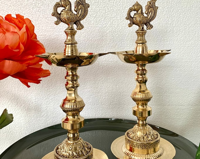 Pure Silver Annam Kuthu Vilakku/lamp- Pure Silver Gift Items- Pooja ...