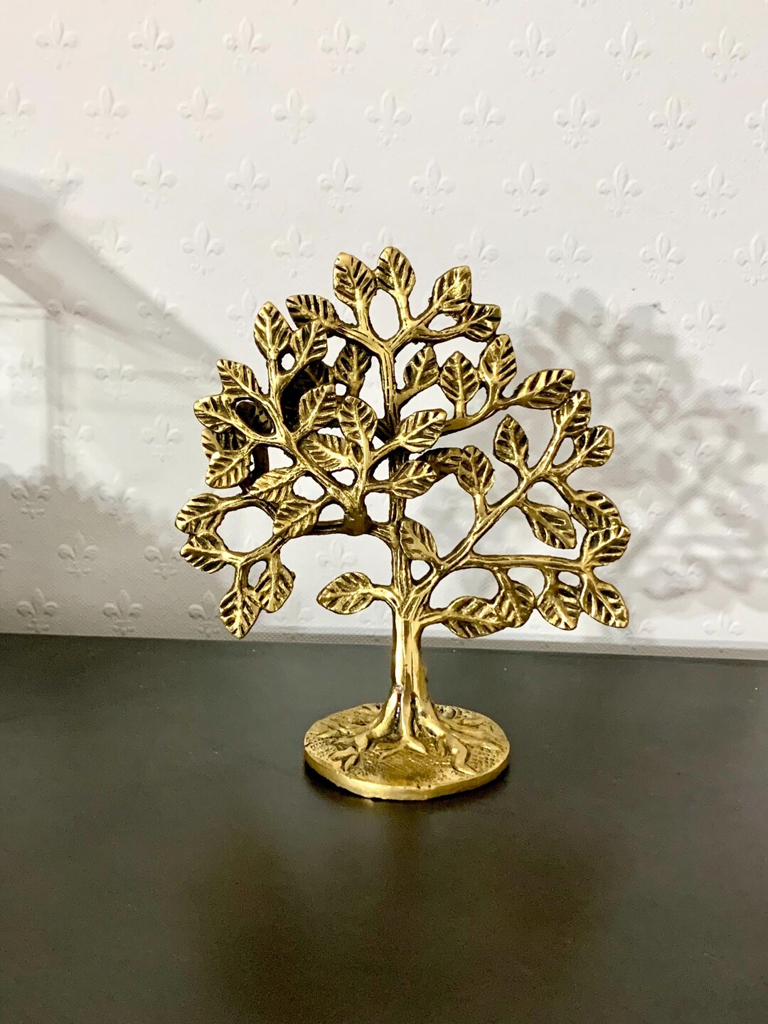 Brass Bodhi Tree 6 Inches Pure Brass Kalpavriksha Good Luck Tree of ...