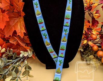 Cactus Lanyard Desert Cacti ID Badge Holder. Succulents - Etsy