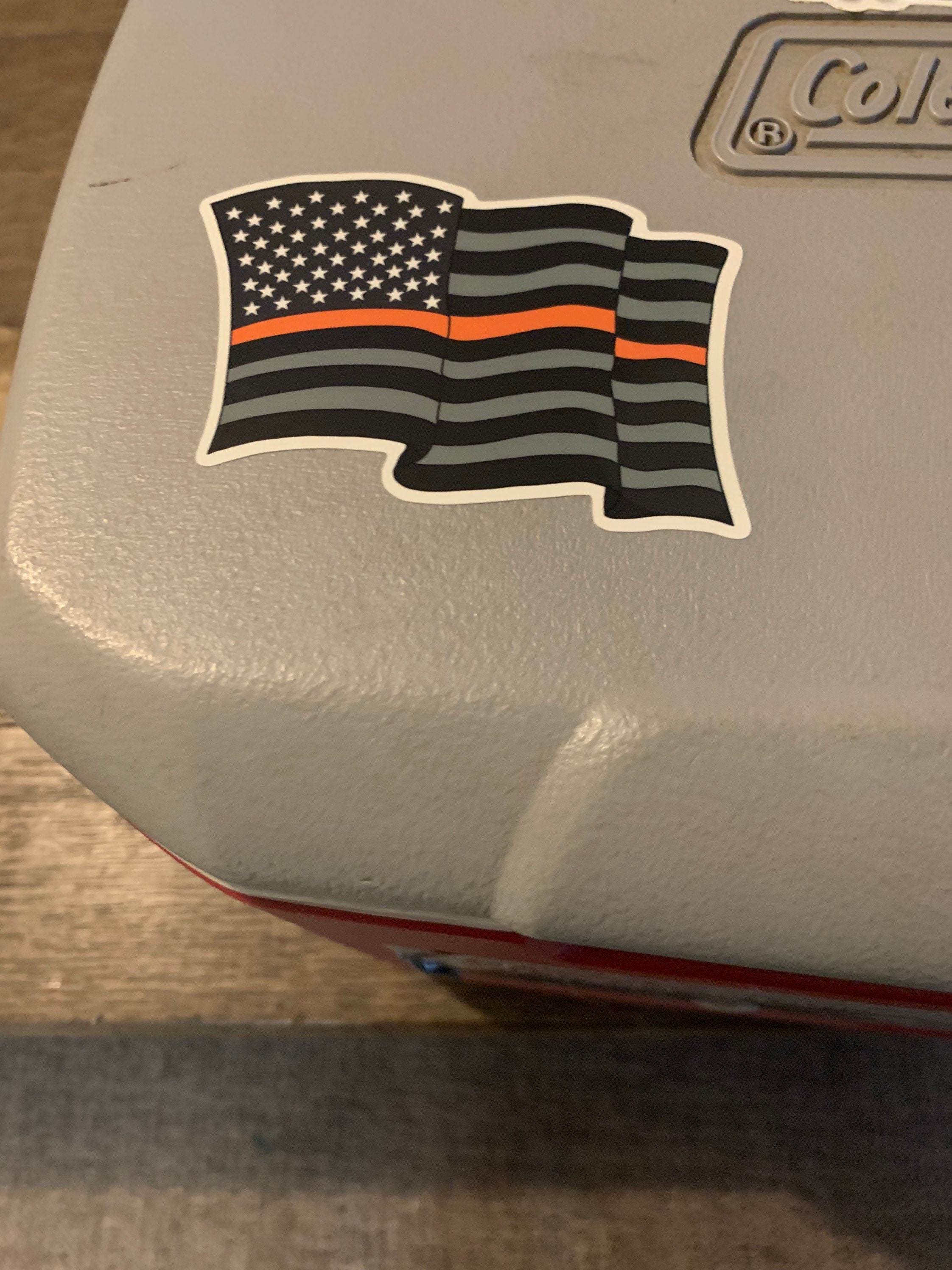 Thin Orange Line Sticker - Etsy