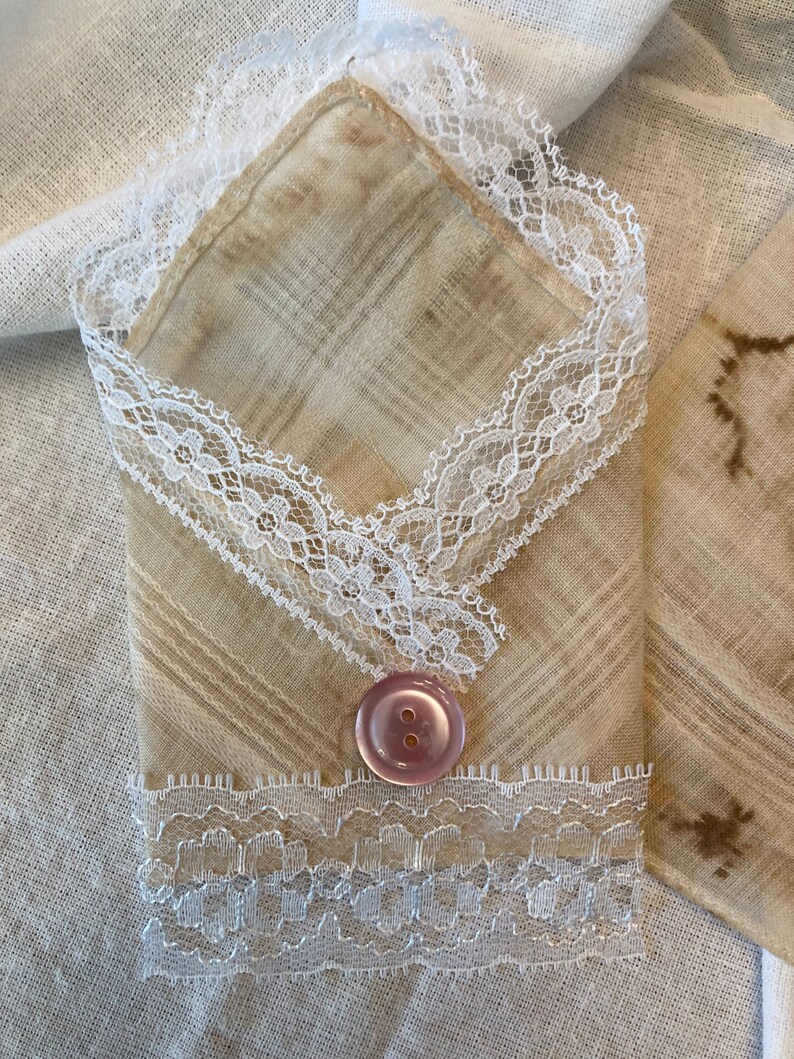 Ephemera Lace Envelope, DIY Instructions Hanky, Two Finished, You Make ...