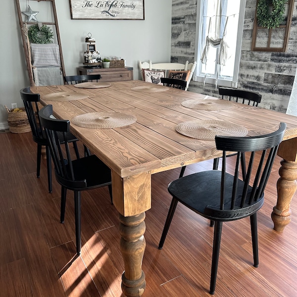 Farmhouse Dining Table Set - Etsy