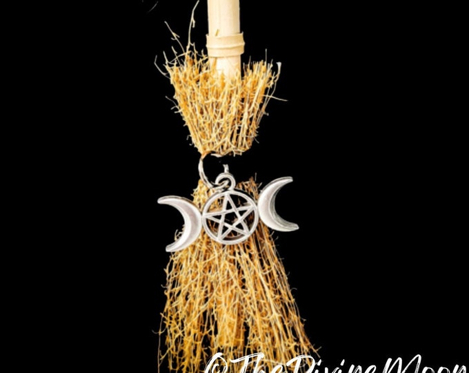 Mini Crystal Altar Cinnamon Witch Broom / Besom, Protection, Warding ...