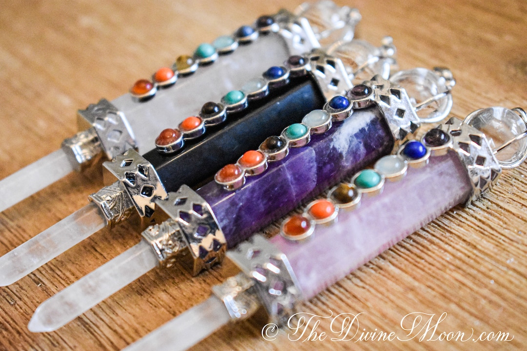 Crystal Chakra Wand Reiki Wand Crystal Healing Crystal Energy Wands ...