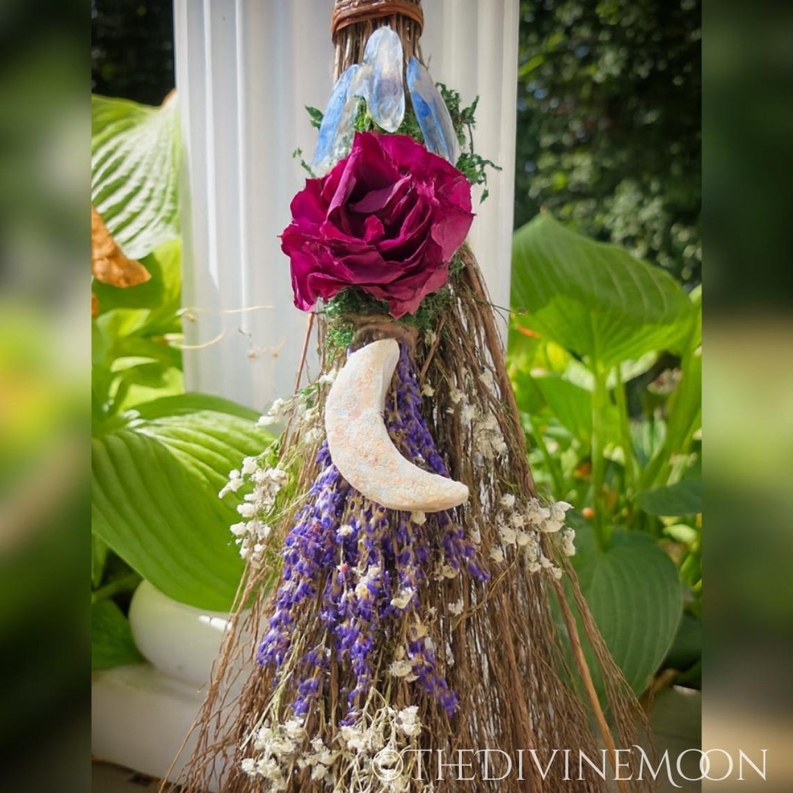 Life Size Moon Crystal Altar Witch Broom / Besom, Protection, Warding ...