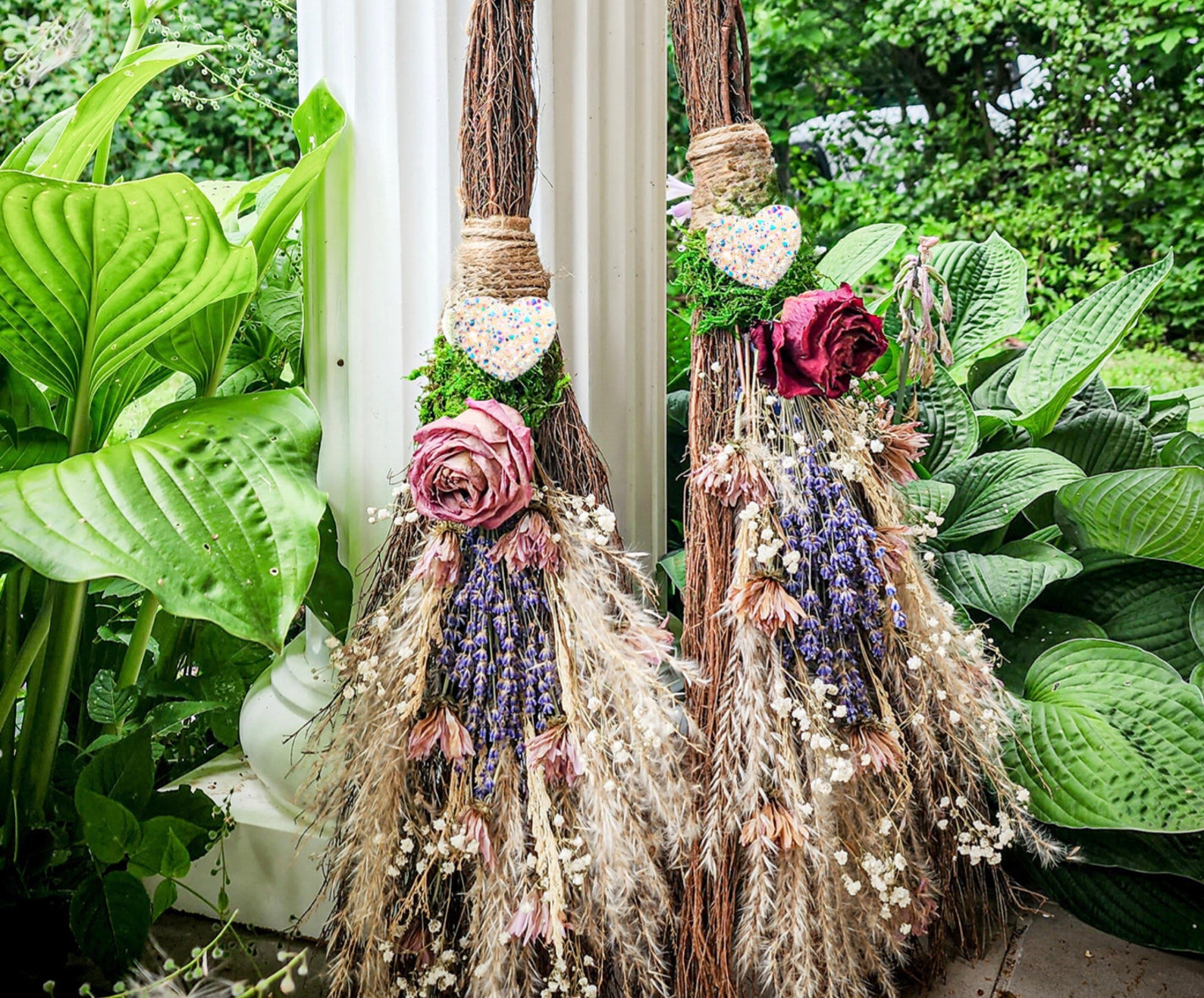 Love Wedding Broom, Life Size Crystal Altar Witch Broom / Besom ...