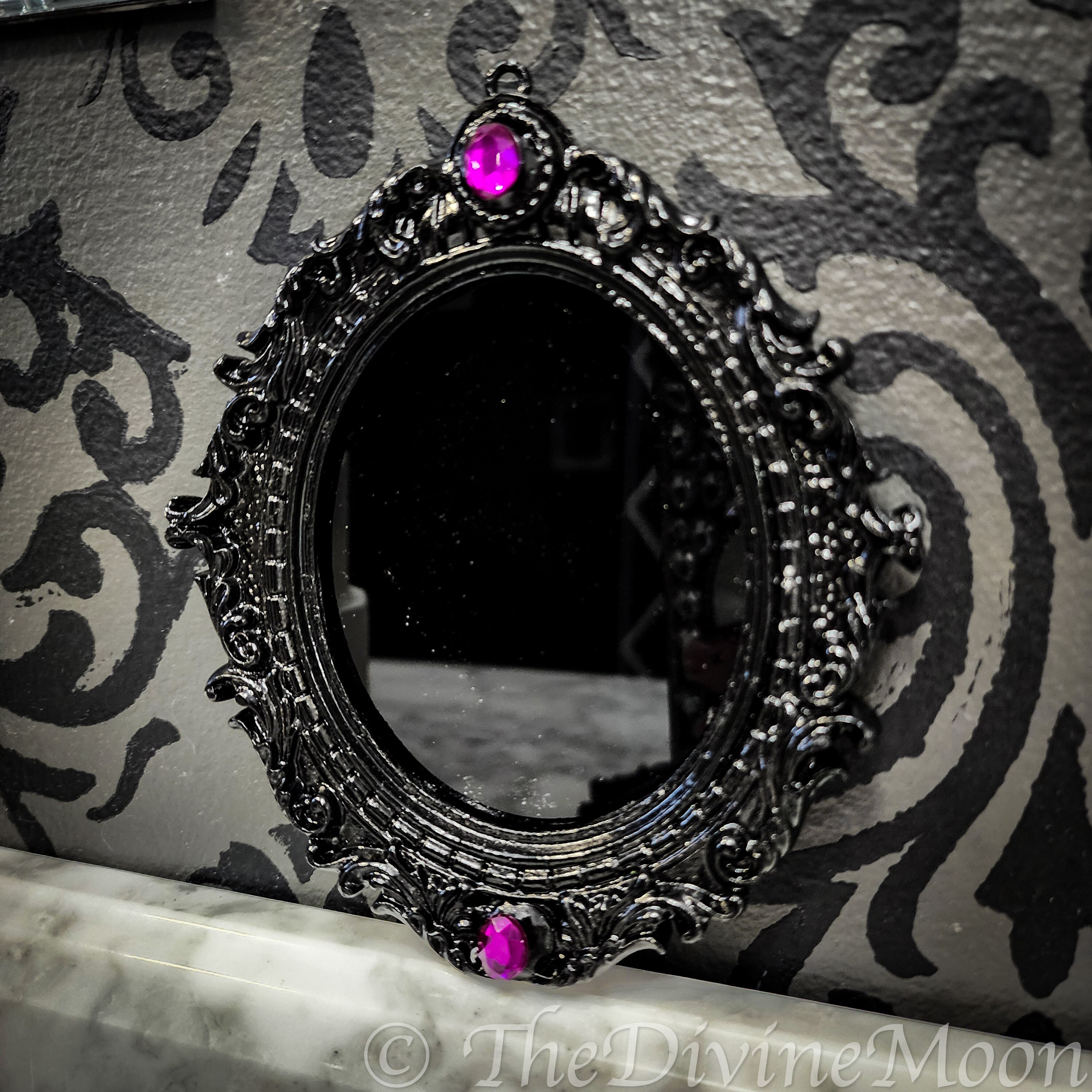 Antique Vintage Scrying Mirror - Fortune Telling - Psychic - Divination ...
