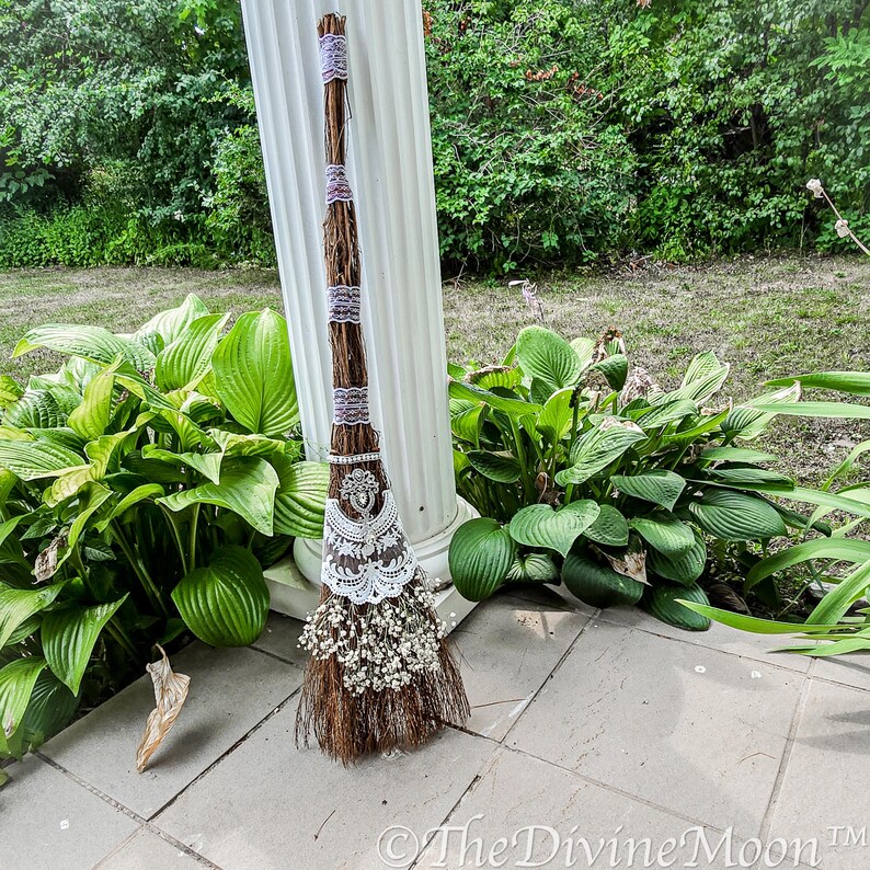Love Wedding Broom, Jump the Broom, Life Size Crystal Altar Witch Broom ...