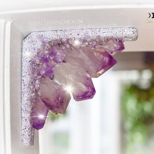 Amethyst Corner Crystal Decor – Doorway or Window Frame Display – One ...