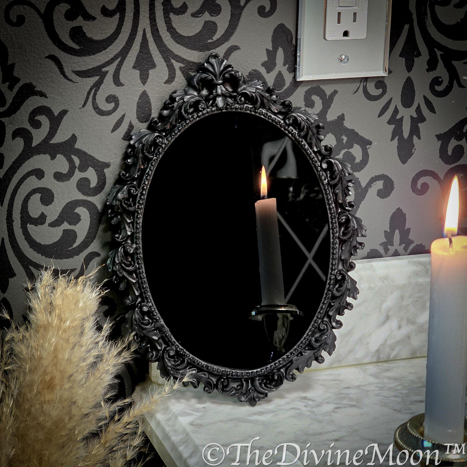 Vintage-style Scrying Mirror | Antique Witchy Decor, Divination ...