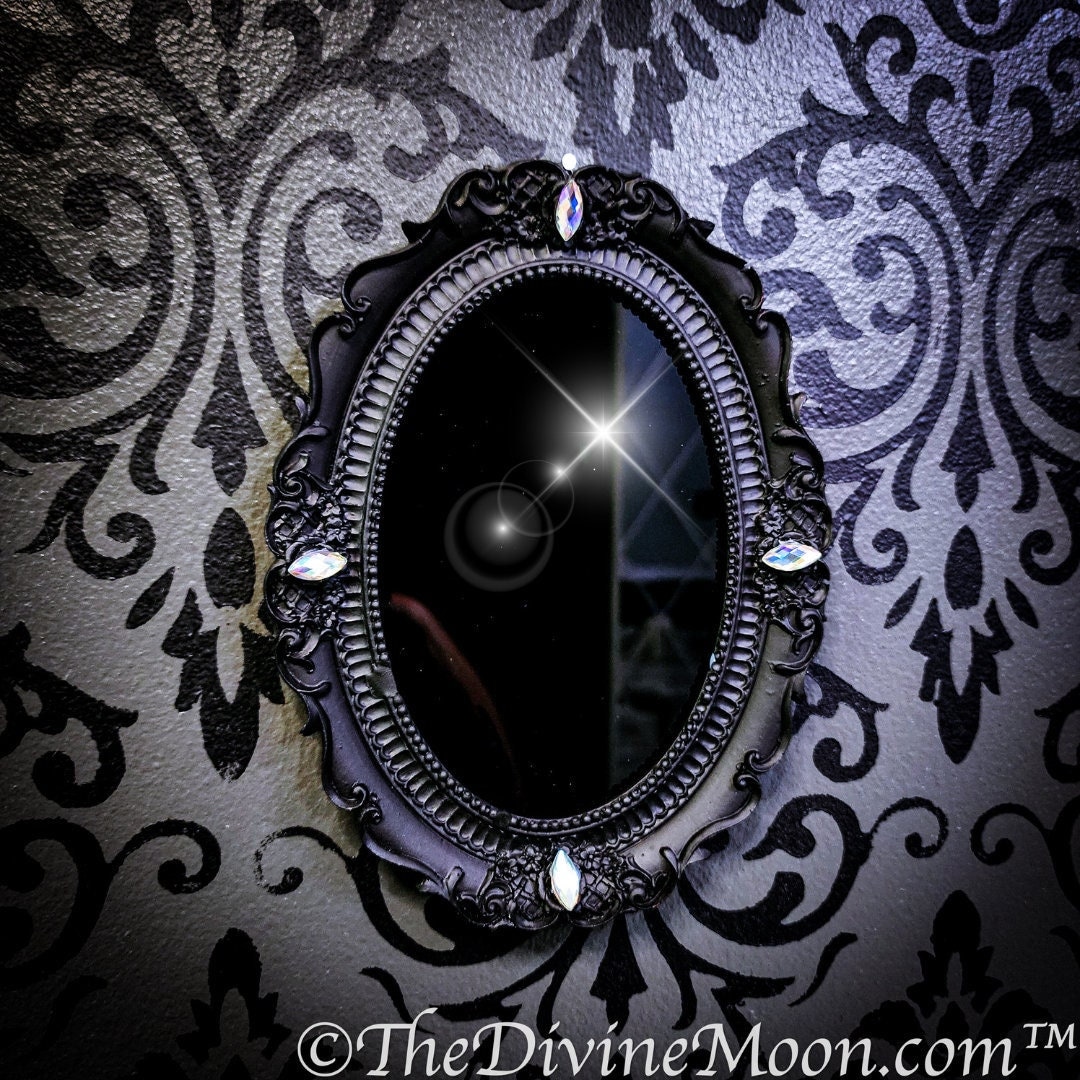 Antique Vintage Scrying Mirror - Fortune Telling - Psychic - Divination ...
