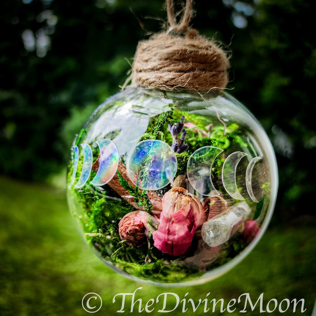 Moon Phase Crystal Witch Ball - Witch Ball - Home Blessing Ball - Home ...