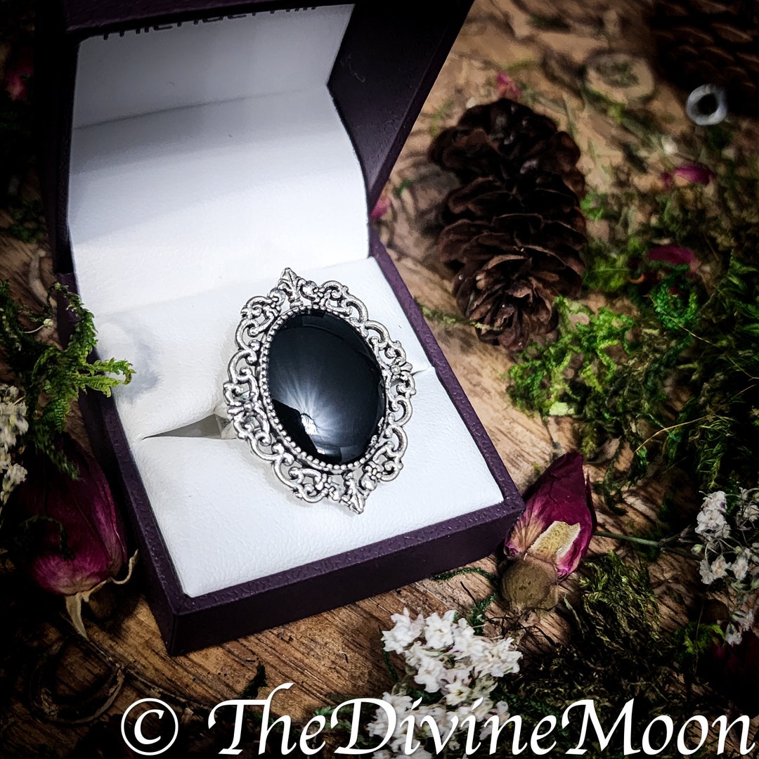 Antique Vintage Scrying Mirror Rings - Fortune Telling - Psychic ...