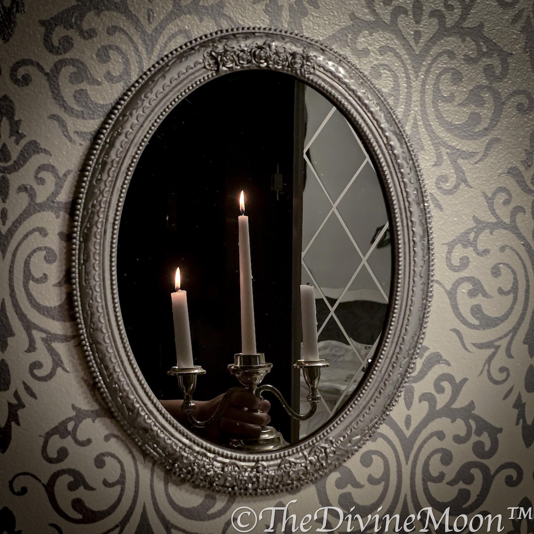 Vintage-style Scrying Mirror | Antique Witchy Decor, Divination ...