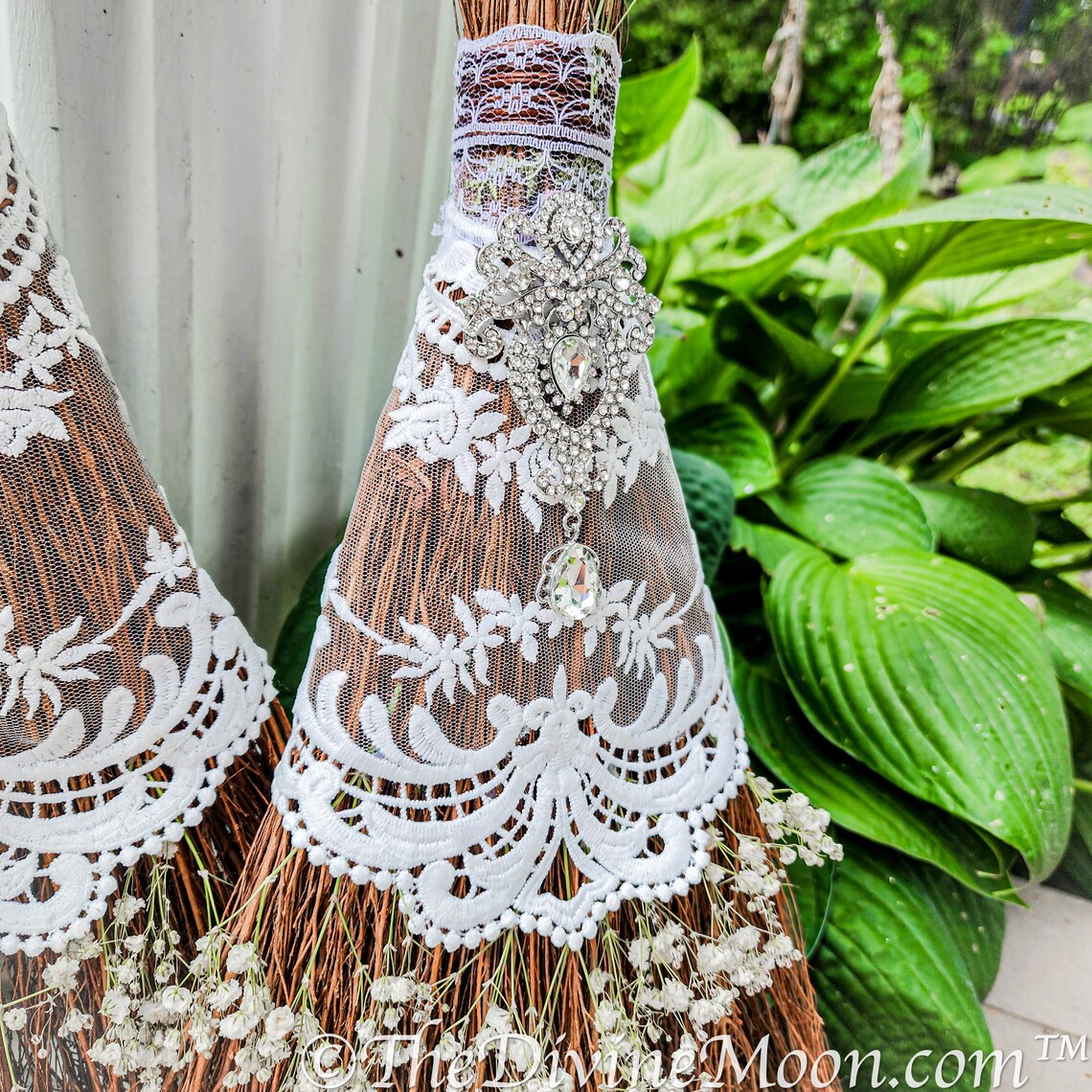 Love Wedding Broom, Jump the Broom, Life Size Crystal Altar Witch Broom ...