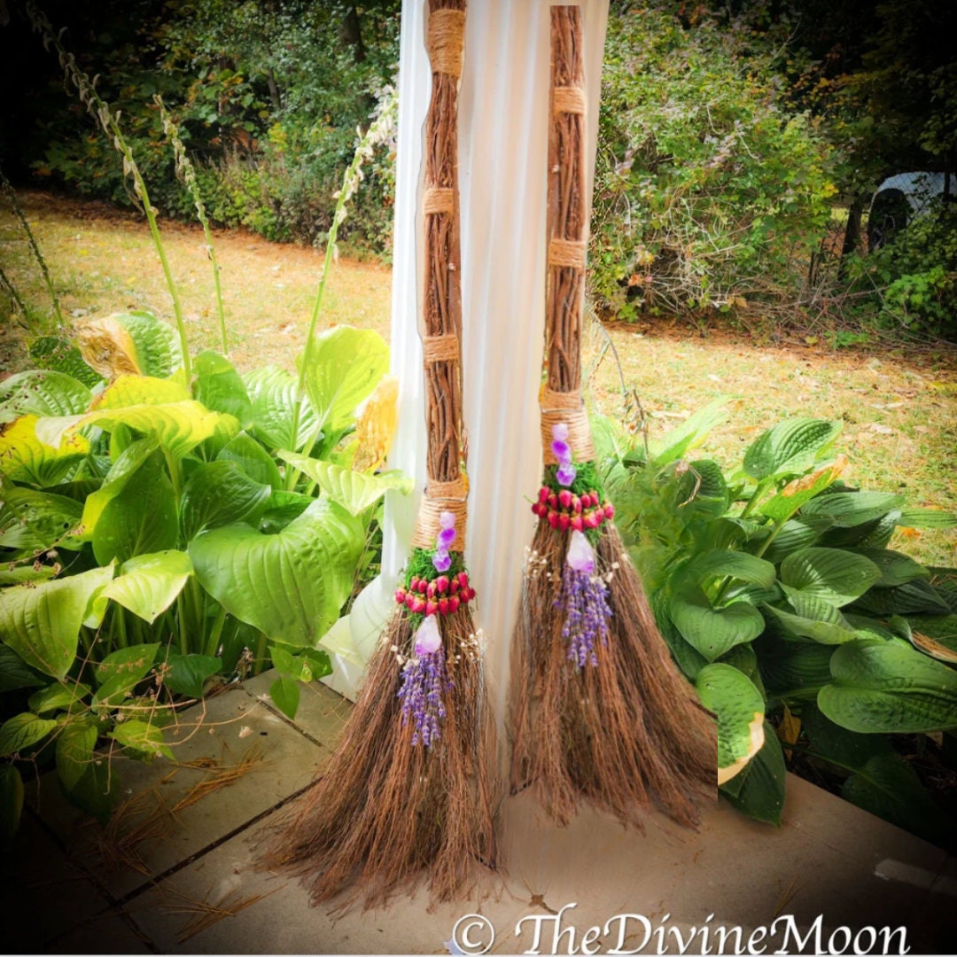 Life Size Crystal Amethyst Witch Broom / Besom, Hand Wrapped ...
