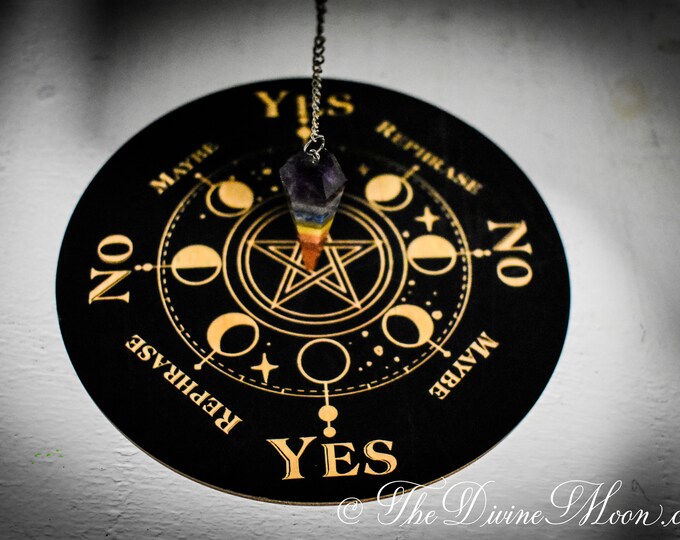 Moon Phase Pendulum Dowsing Board - Divine Connection Tools - Pendulum ...