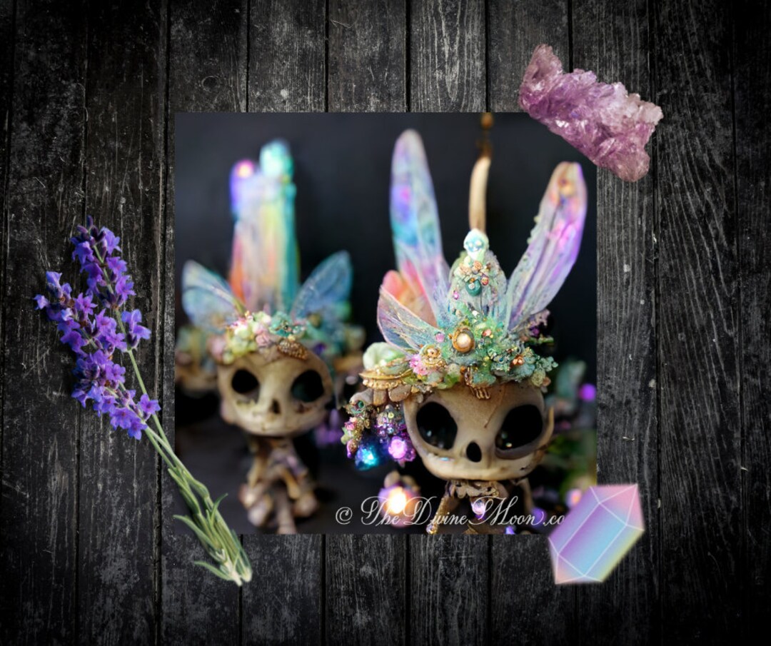 Dark Little Fairy Art Prints by the Divine Moon - Iridescent - Digital ...
