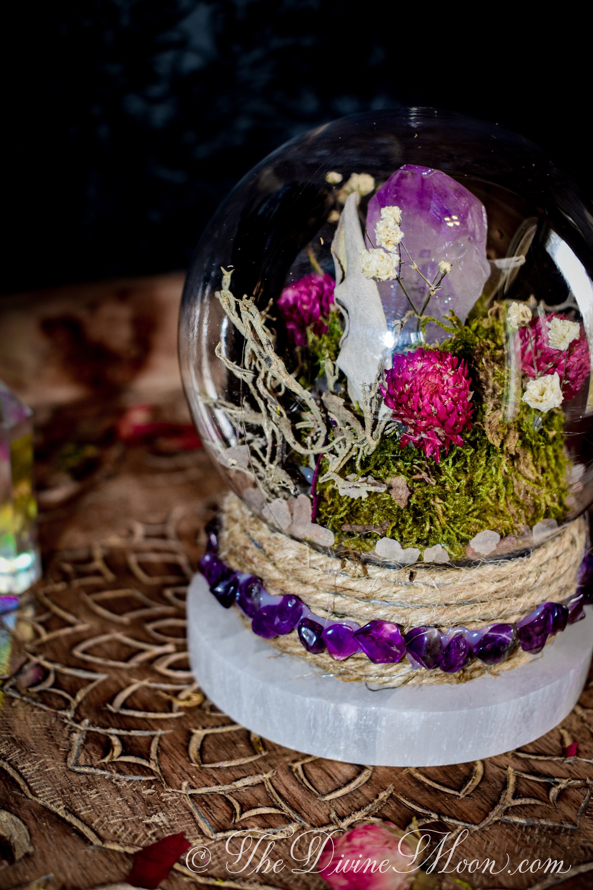 Amethyst Crystal Ball Globe - Witch Ball - Home Blessing Ball - Home ...