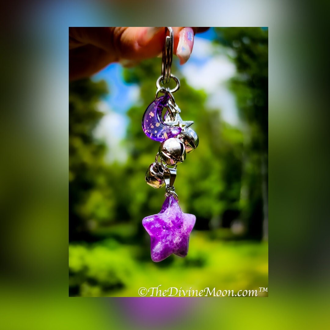 Crystal Witch Bells Keychain - Home Blessing Bells - Home Protection ...