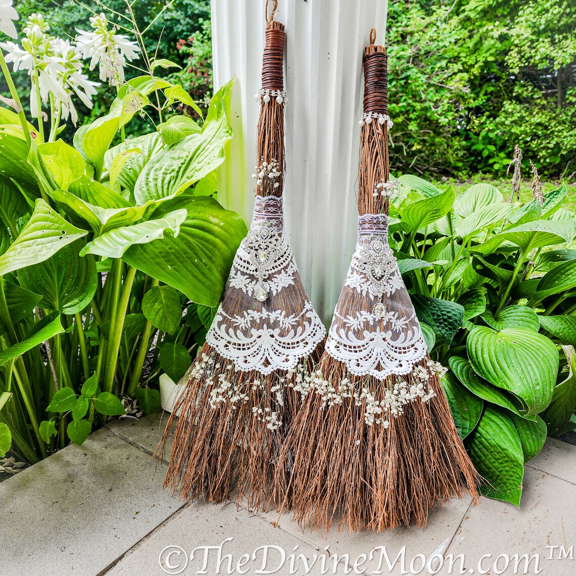 Love Wedding Broom, Jump the Broom, Life Size Crystal Altar Witch Broom ...