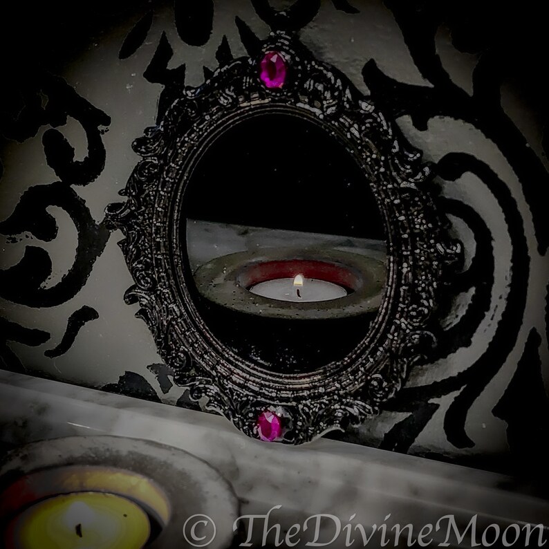 Antique Vintage Scrying Mirror - Fortune Telling - Psychic - Divination ...