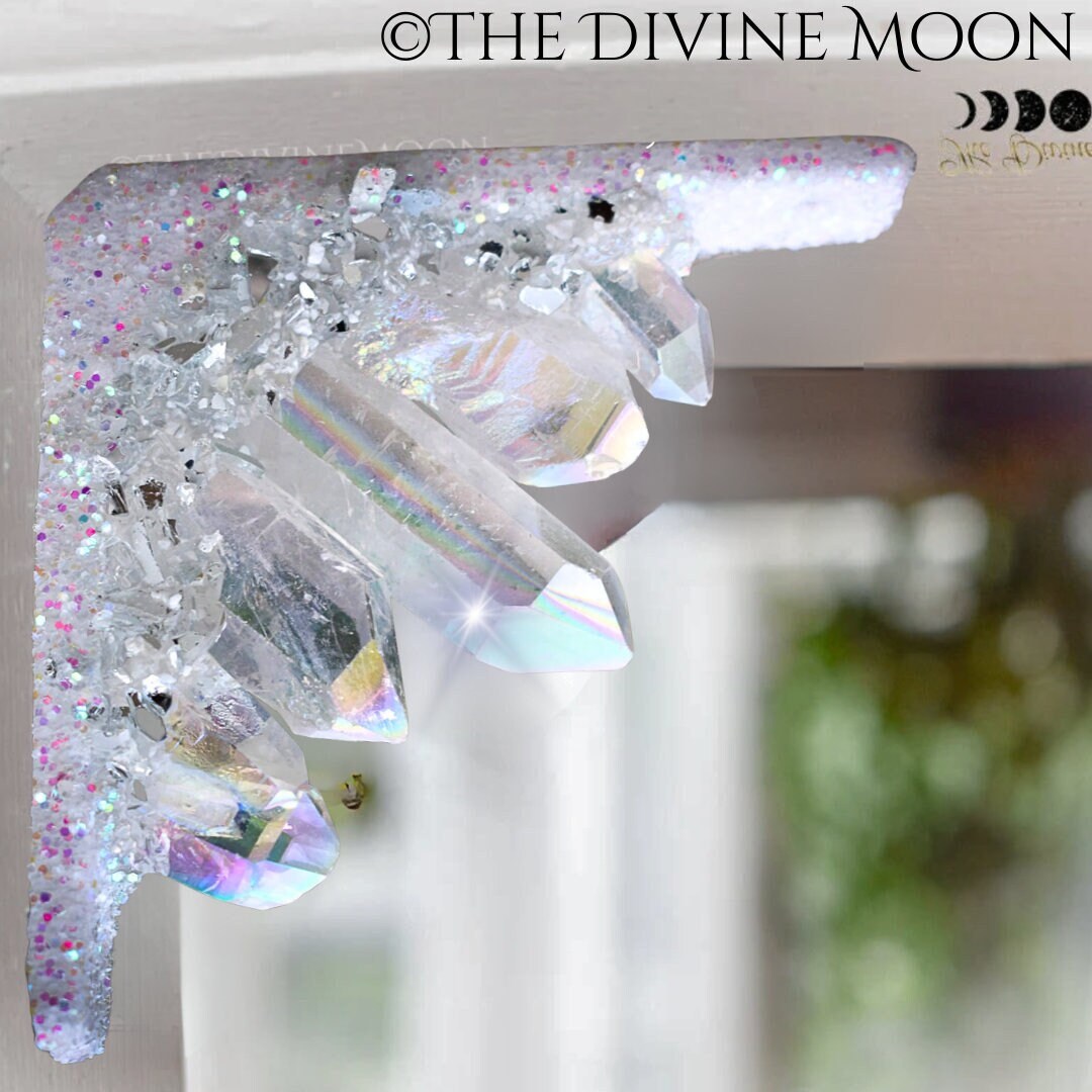 Aura Quartz Crystal Cluster for Corner Way, Crystal Corner, Doorway ...