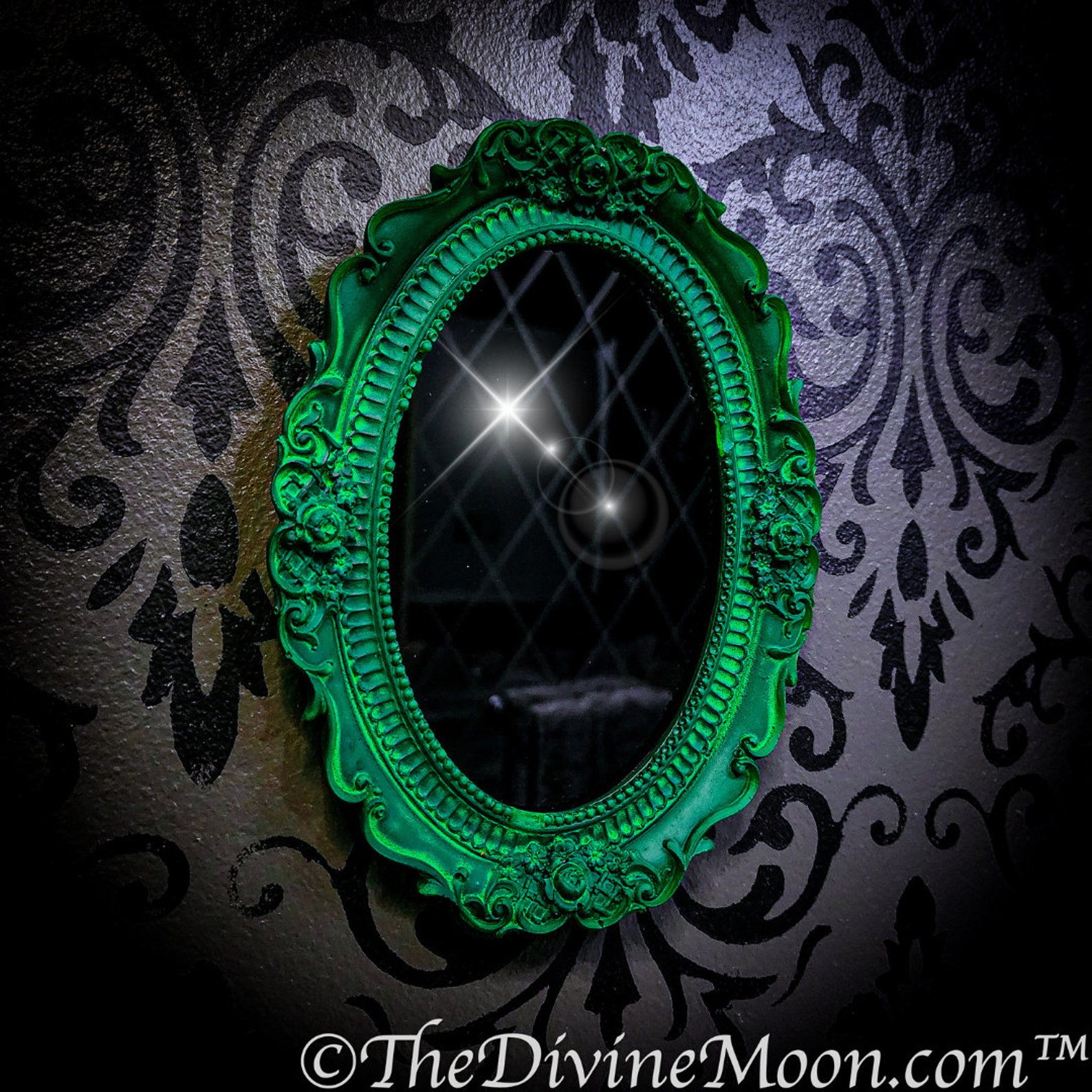 Antique Vintage Scrying Mirror - Fortune Telling - Psychic - Divination ...