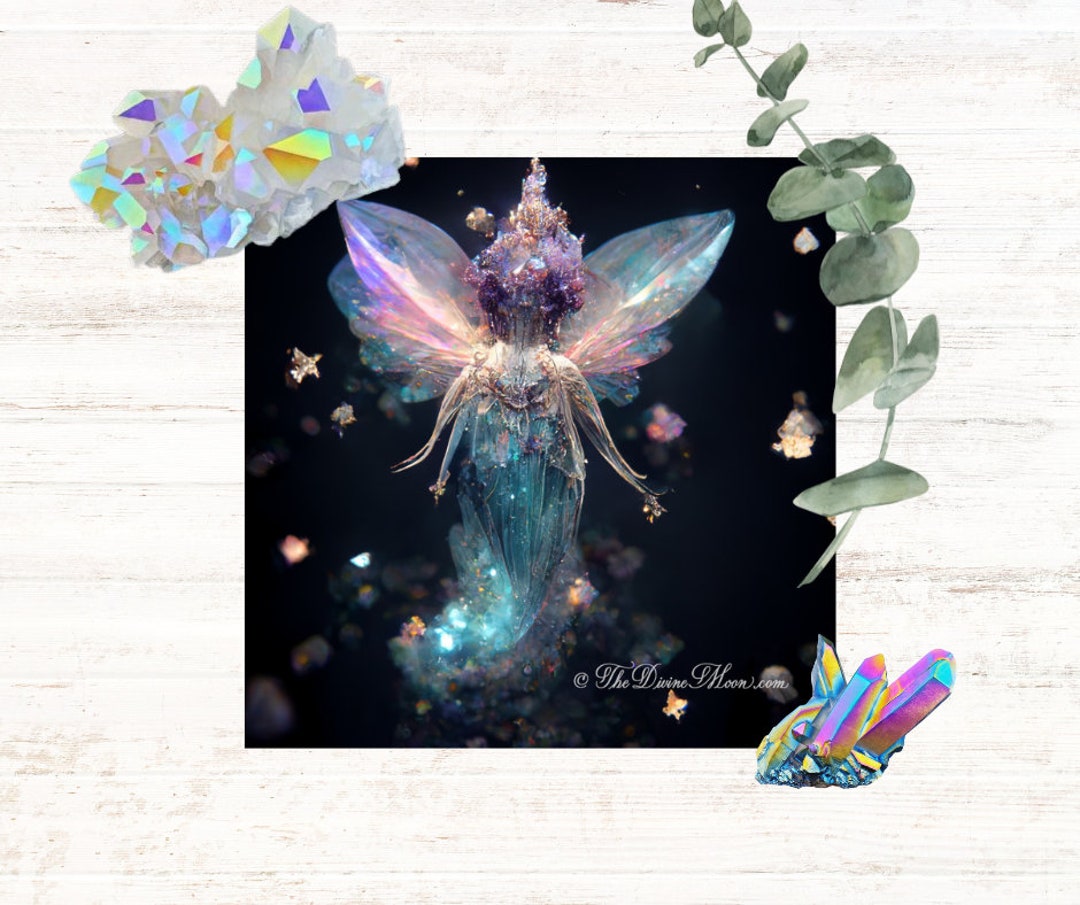 Enchanting Fairy Fae Art Print by the Divine Moon Iridescent Digital ...