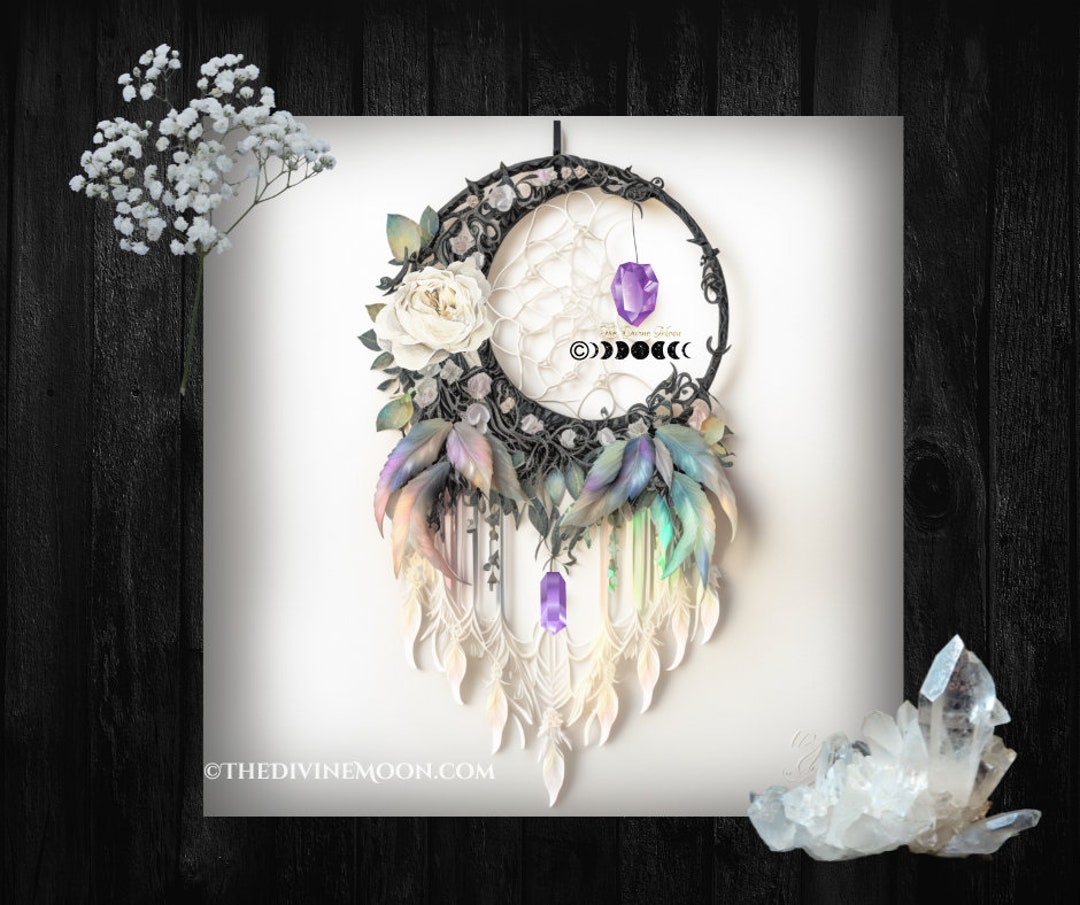 Divine Moon Crystal Dreamcatcher Art Print Photo by the Divine Moon ...