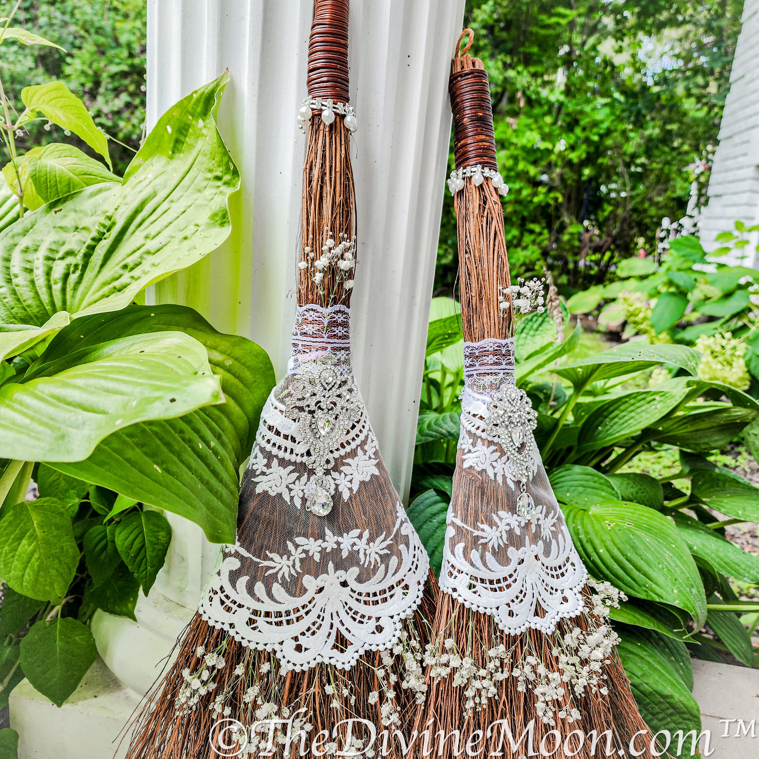 Love Wedding Broom, Jump the Broom, Life Size Crystal Altar Witch Broom ...