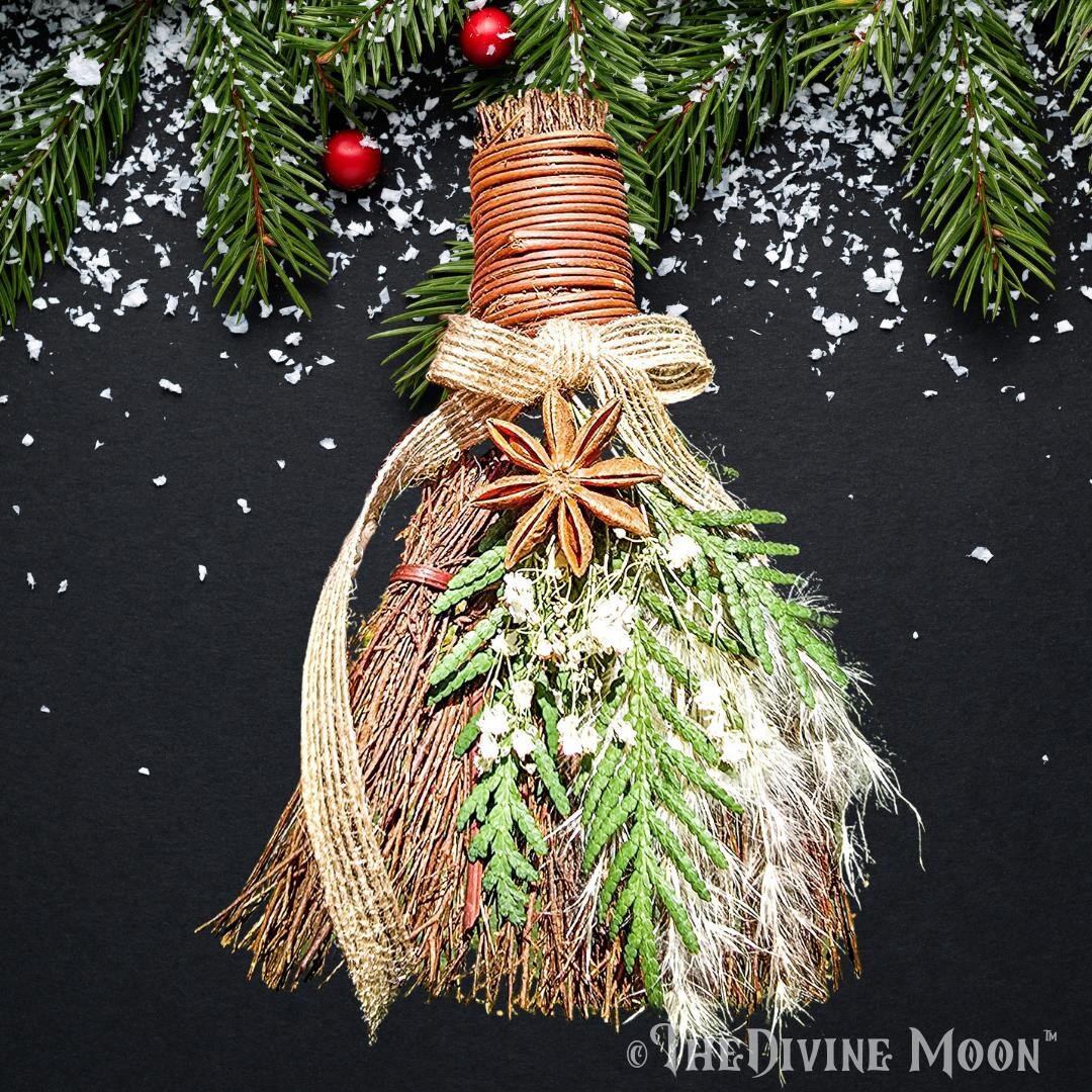 Yule Mini Besom Broom – Witchy Christmas & Winter Solstice Decor, Pagan ...